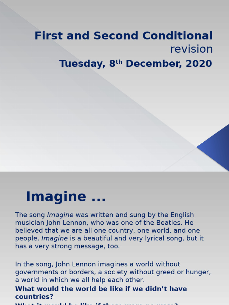 First and Second Conditional, Revision | PDF