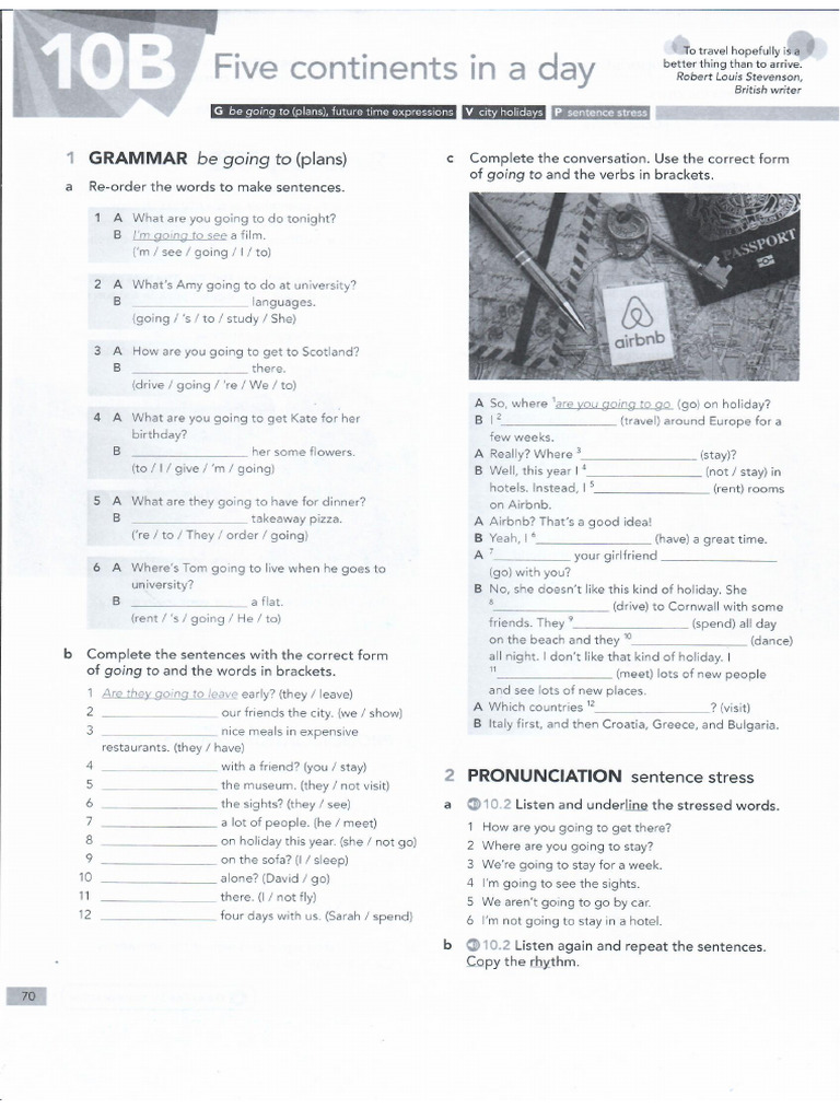 English - File - 4th - Edition - Elementary - Workbook 72-73 | PDF