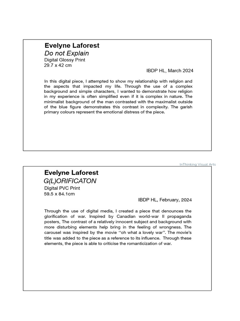 Ib-Exhibition-Text-Evelyne Laforest | PDF