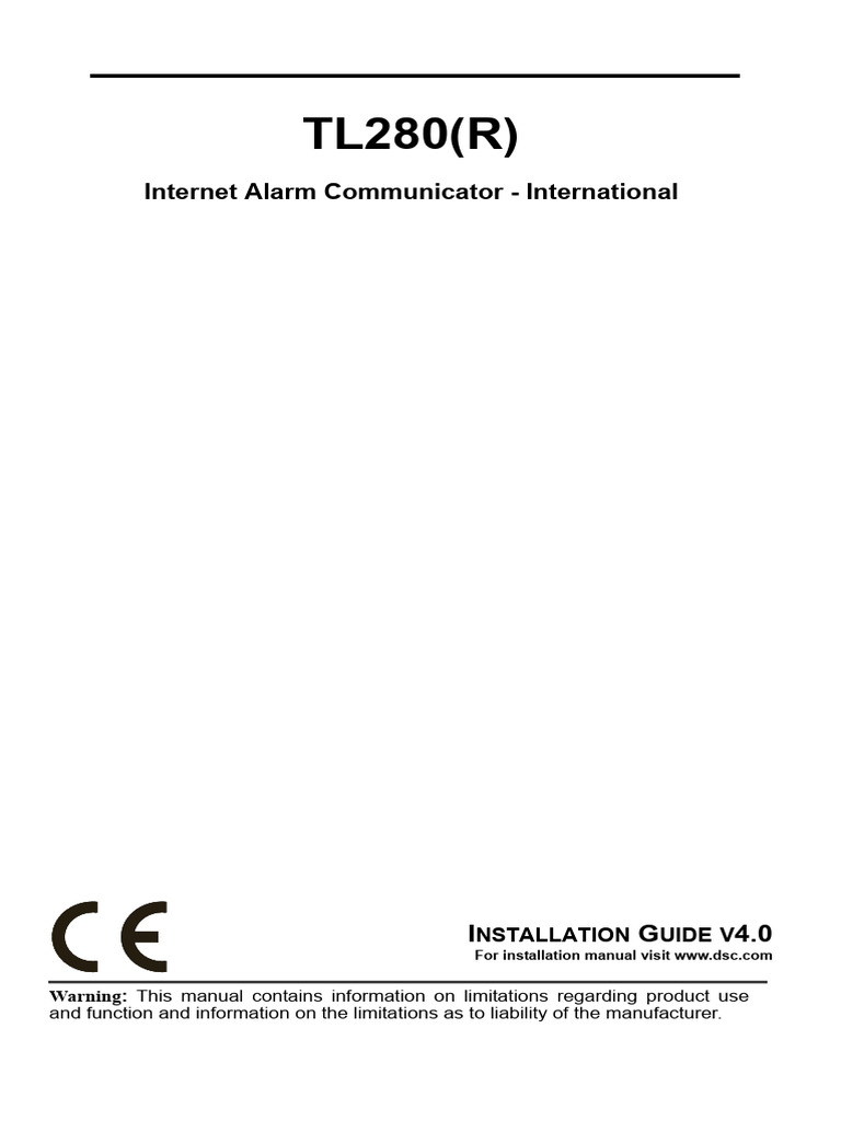 TL280 Install Guide INT R001 en | PDF