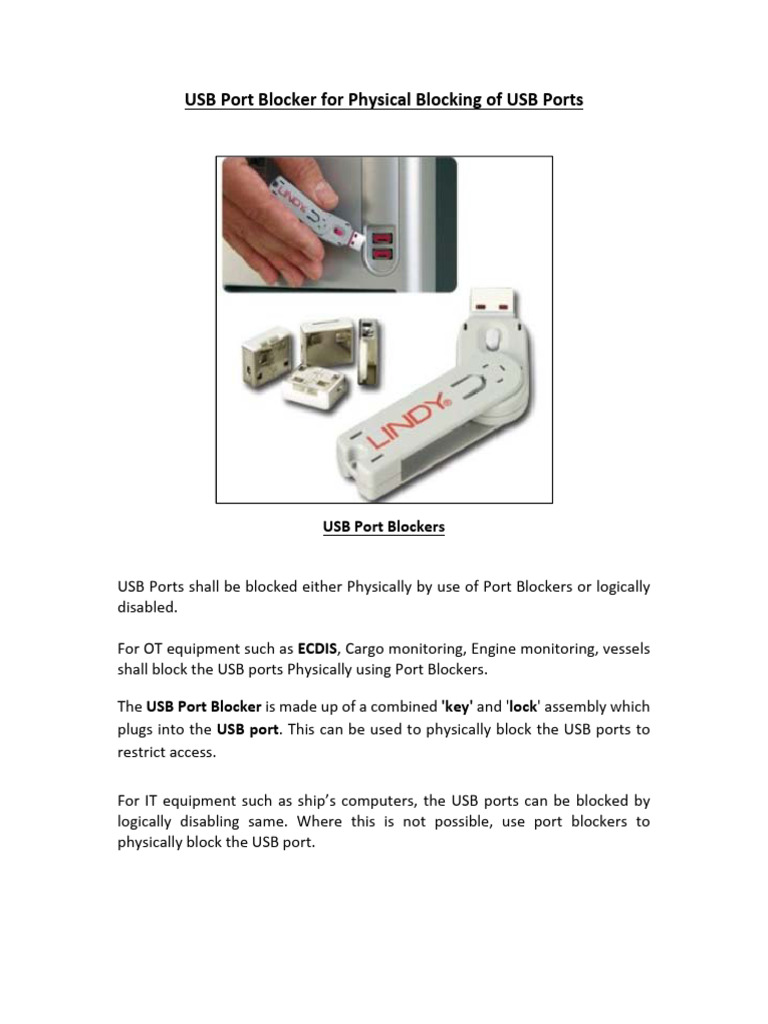 USB Port Blocker | PDF