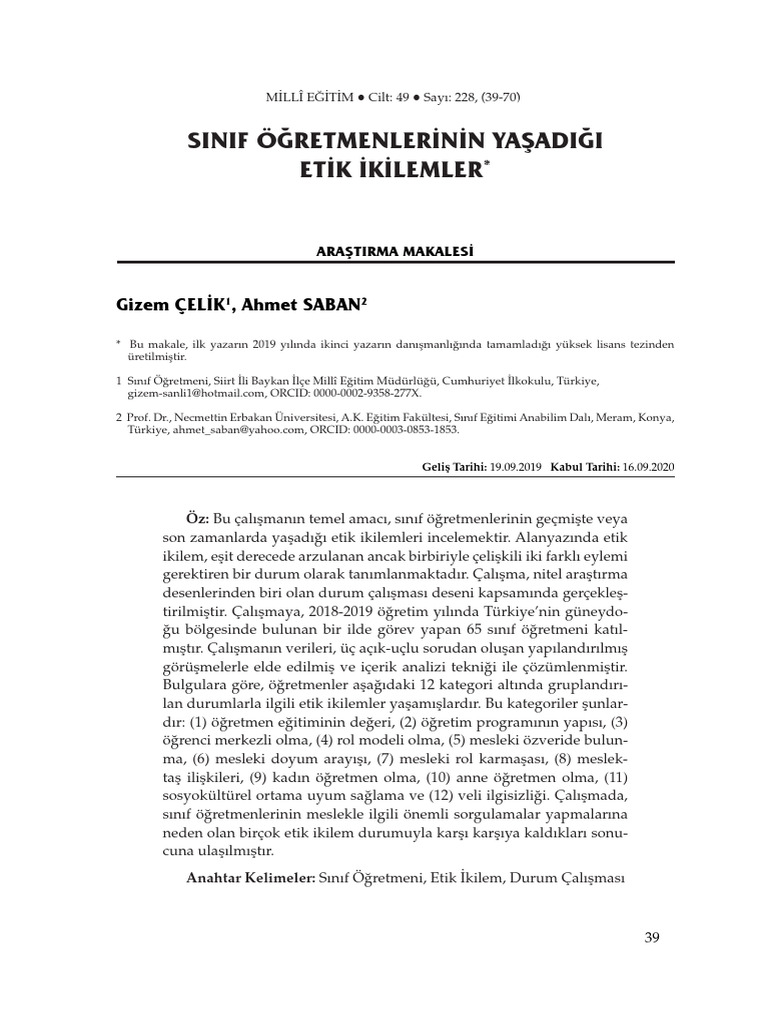 Makale 3 Etik Ikilem | PDF