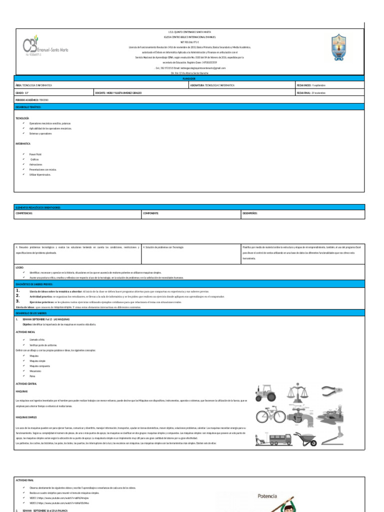 3P - Planeacion - Tec - Inf - 11° - Merly - Jimenez - G | PDF