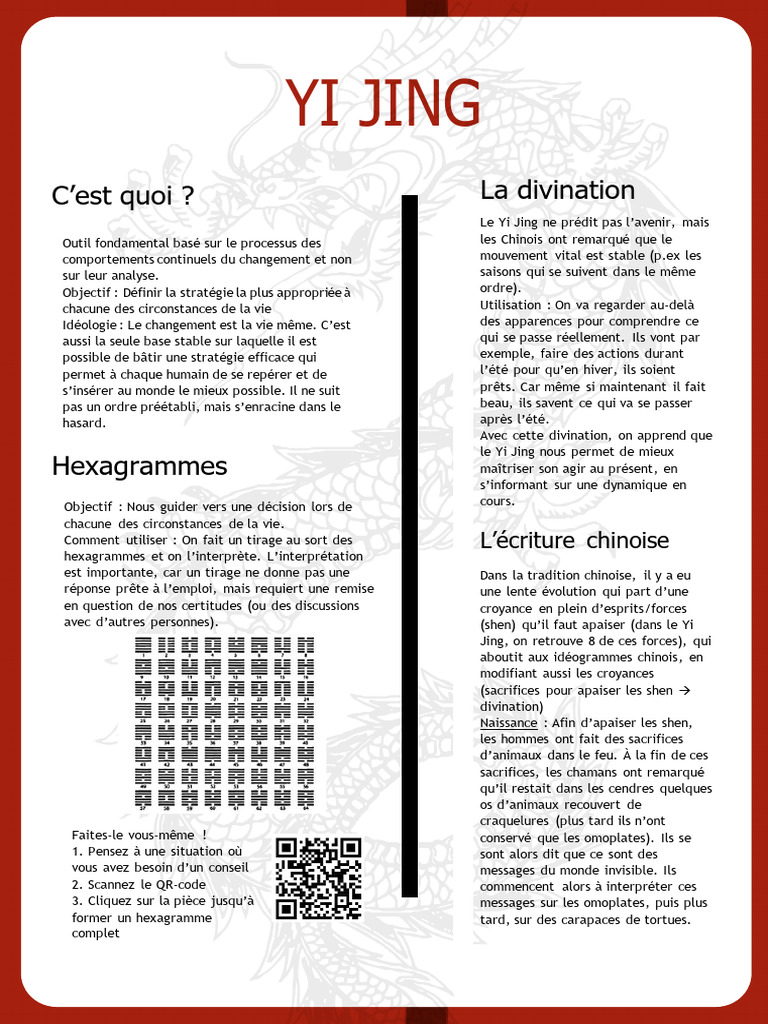 Introduction au Yi Jing et Hexagrammes | PDF