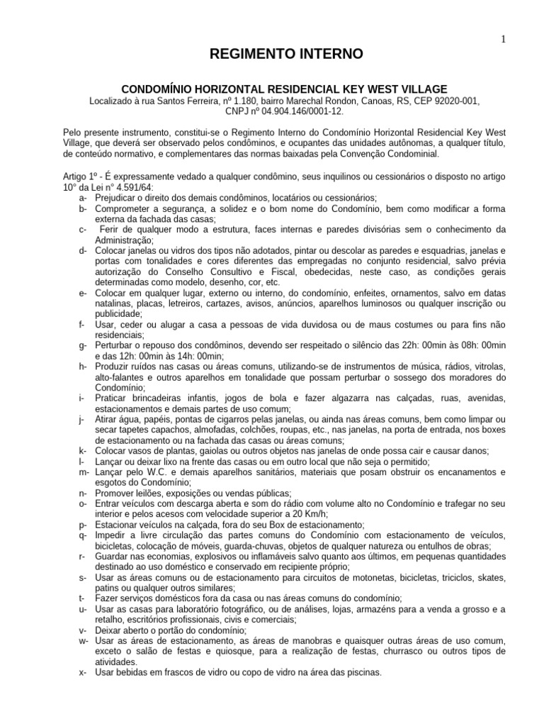 Regimento Interno KW 3 | PDF