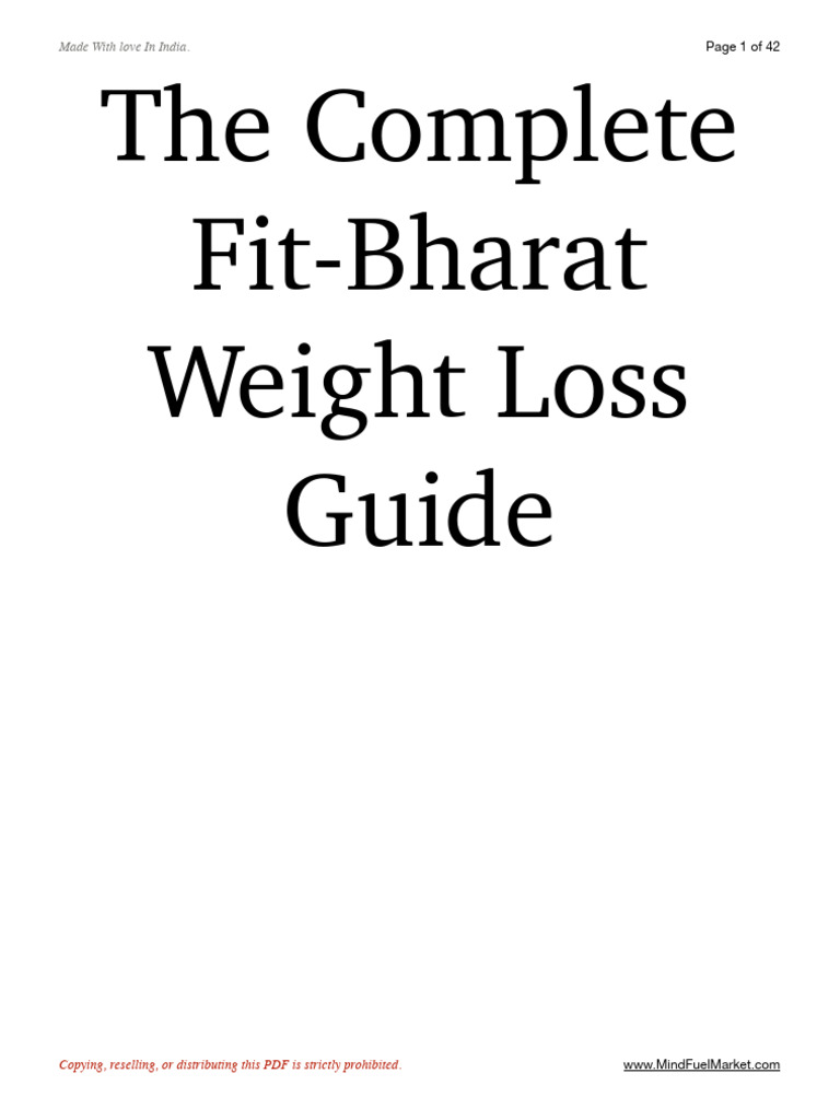The Complete Fit-Bharat Weight Loss Guide | PDF