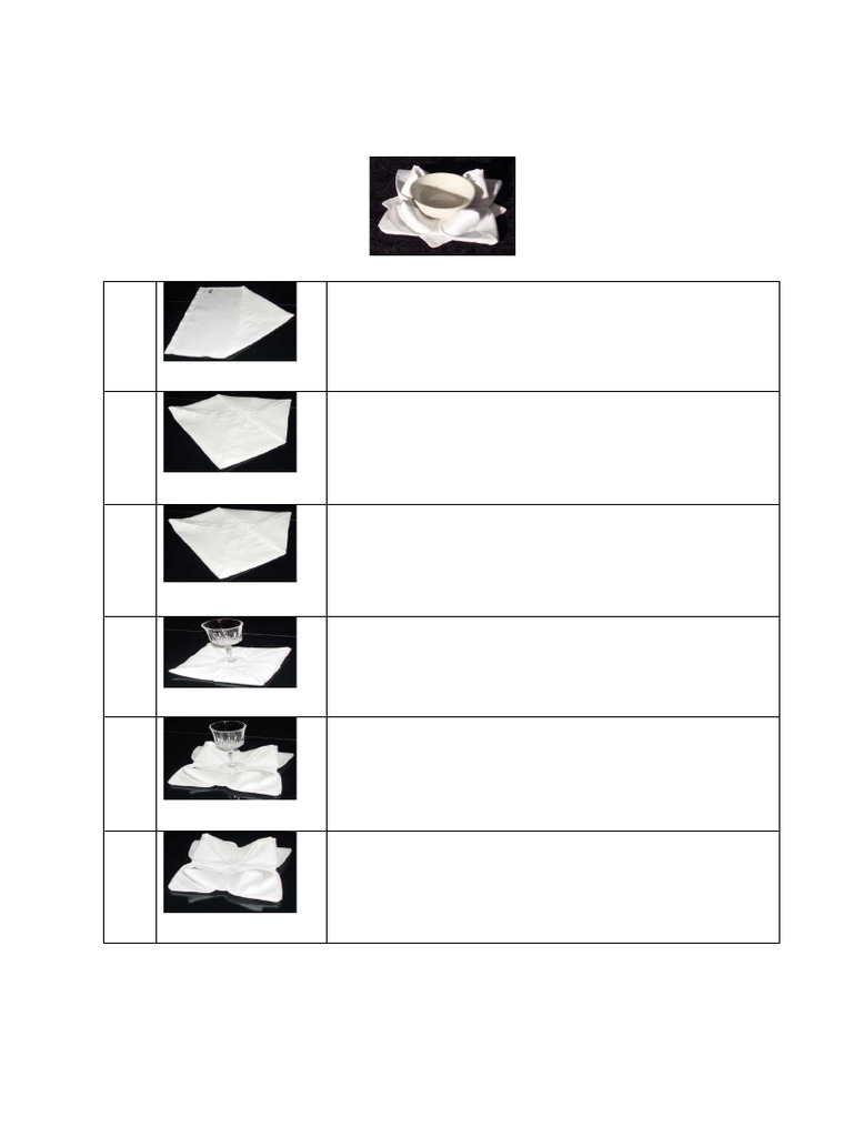 Napkin Folding 2 | PDF
