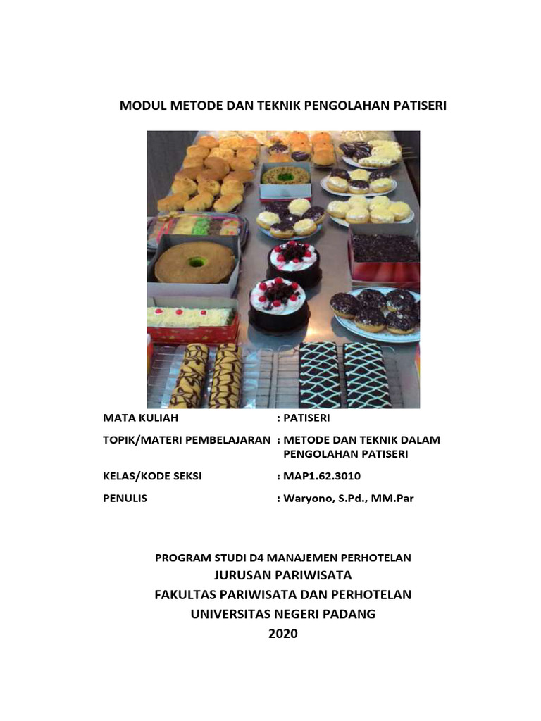 Modul Metode Dan Teknik Pengolahan Patiseri | PDF