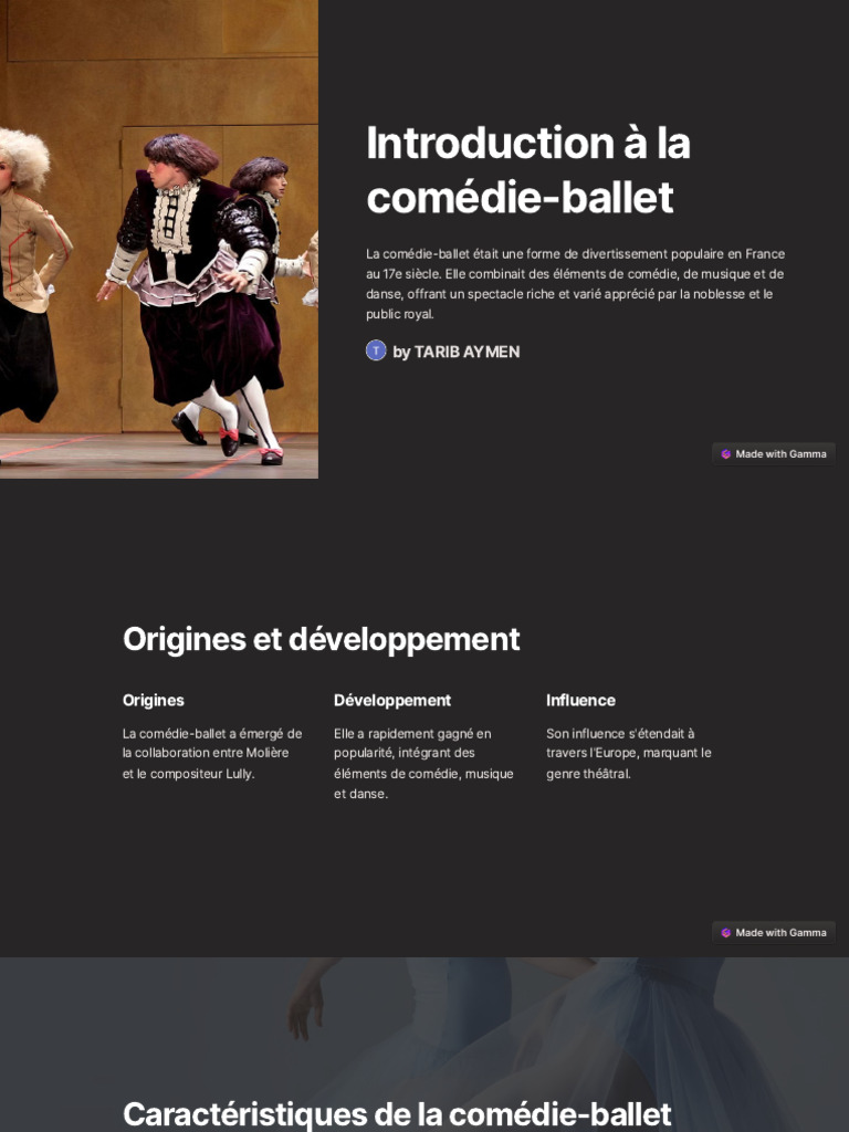 Introduction A La Comedie Ballet | PDF