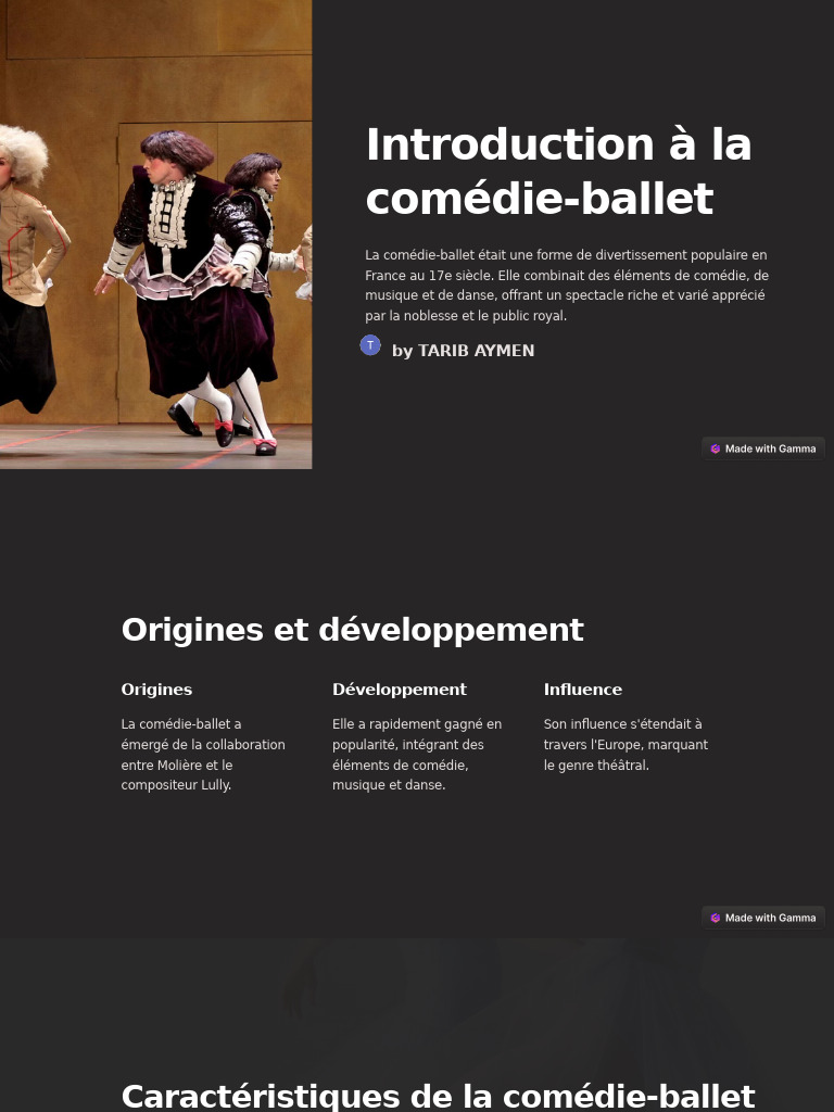 Introduction A La Comedie Ballet | PDF