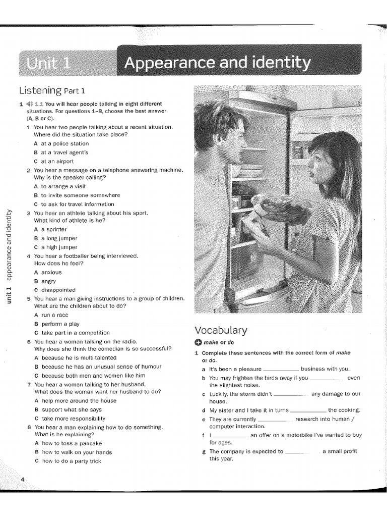 First Masterclass - Unit 1 - WB | PDF
