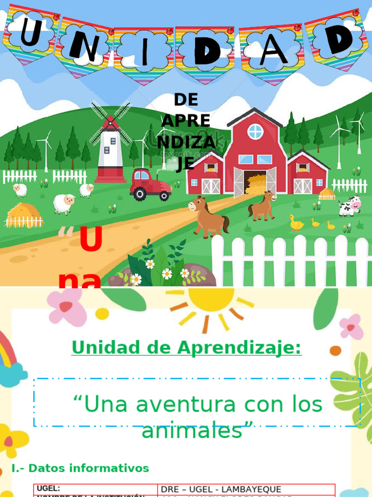 Unidad de Aprendizaje de Animales | PDF
