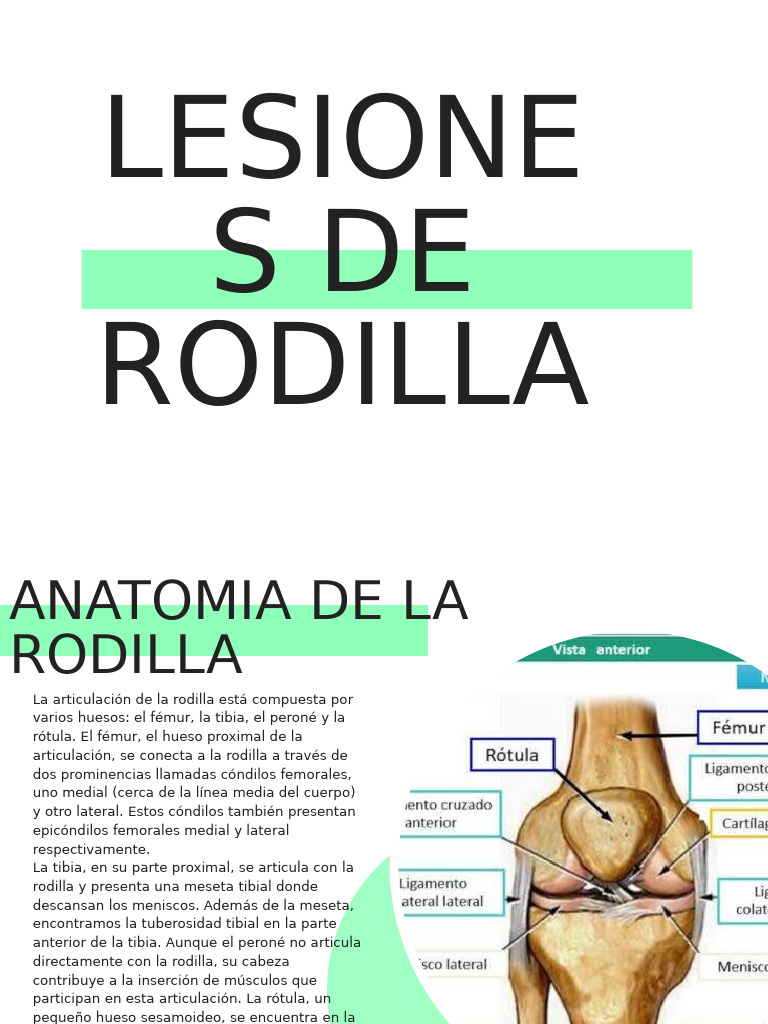 Lesiones de Rodilla | PDF