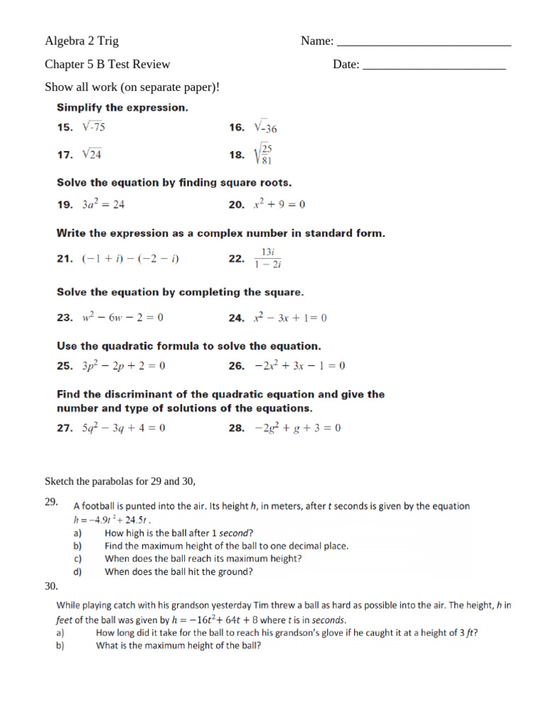 Ch 5B Review Problems from text | PDF