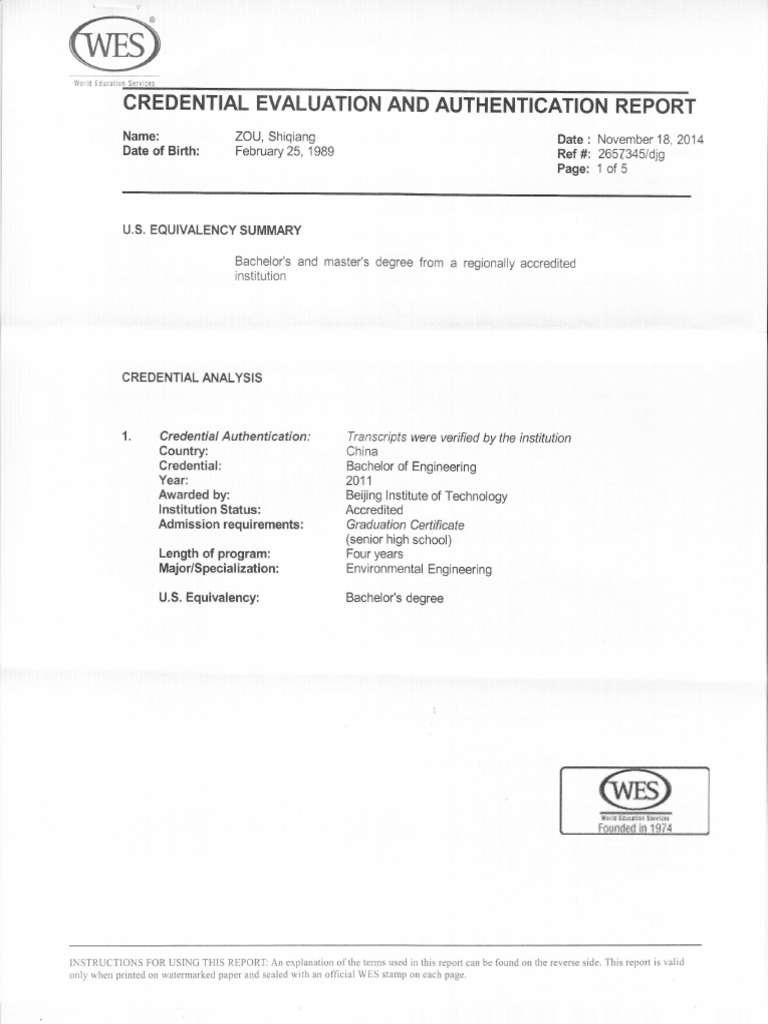 Academic Credential Evaluation | PDF | Engineering