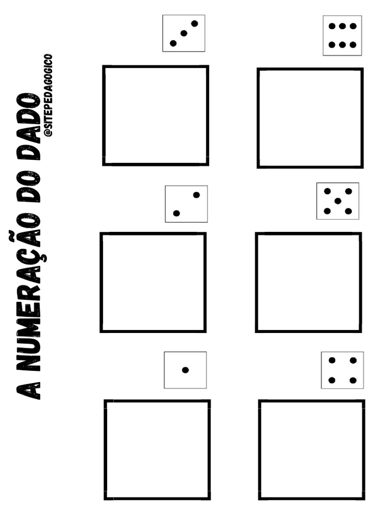 A Numeração Do Dado - Ed Infantil | PDF