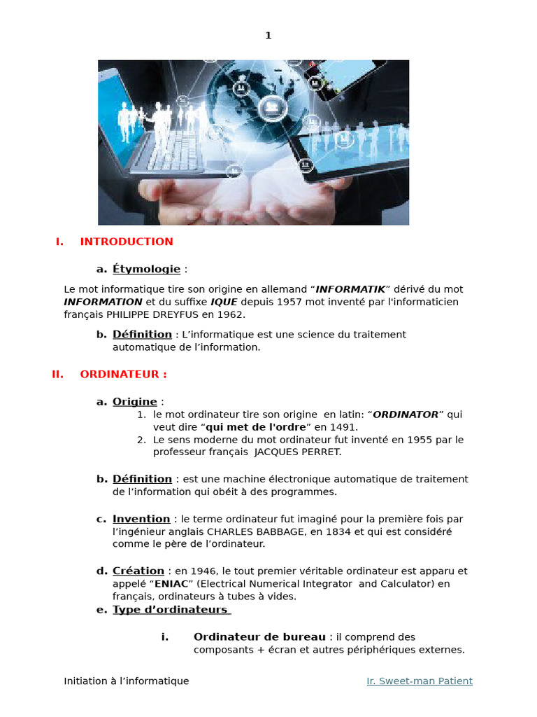 Initiation À L'informatique | PDF