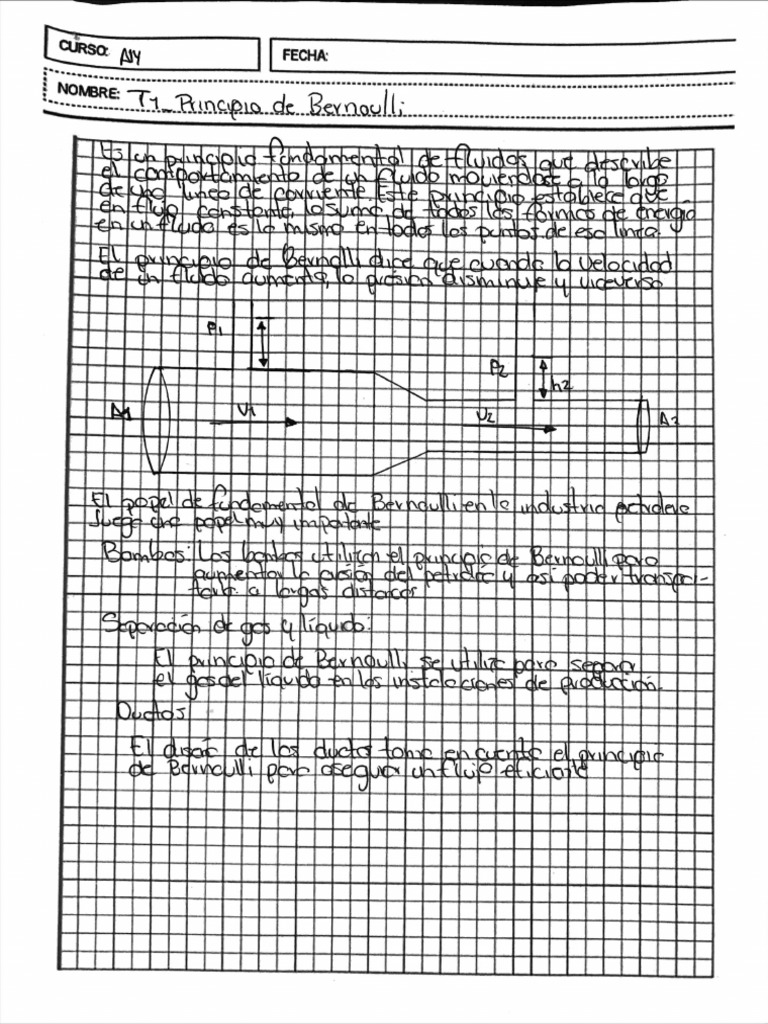 t1_principio de Bernoulli | PDF t1_principio de Bernoulli | PDF