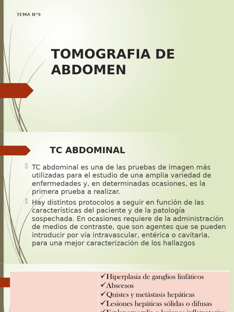 Tema 9 Tac de Abdomen | PDF