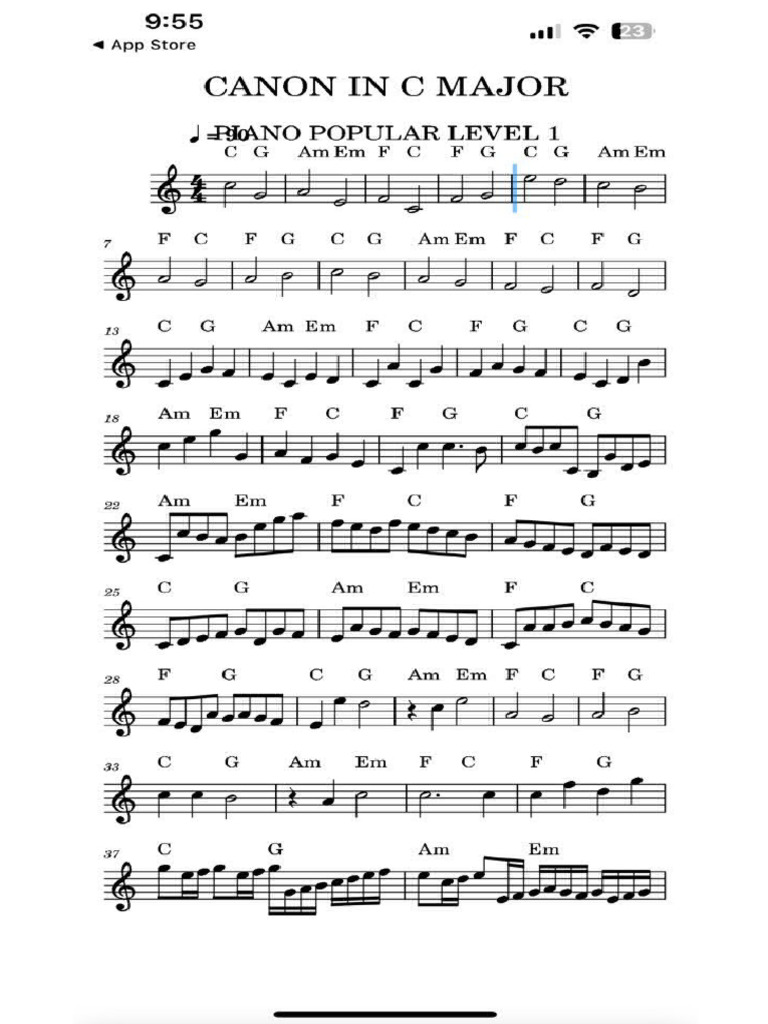 Canon in C Major | PDF