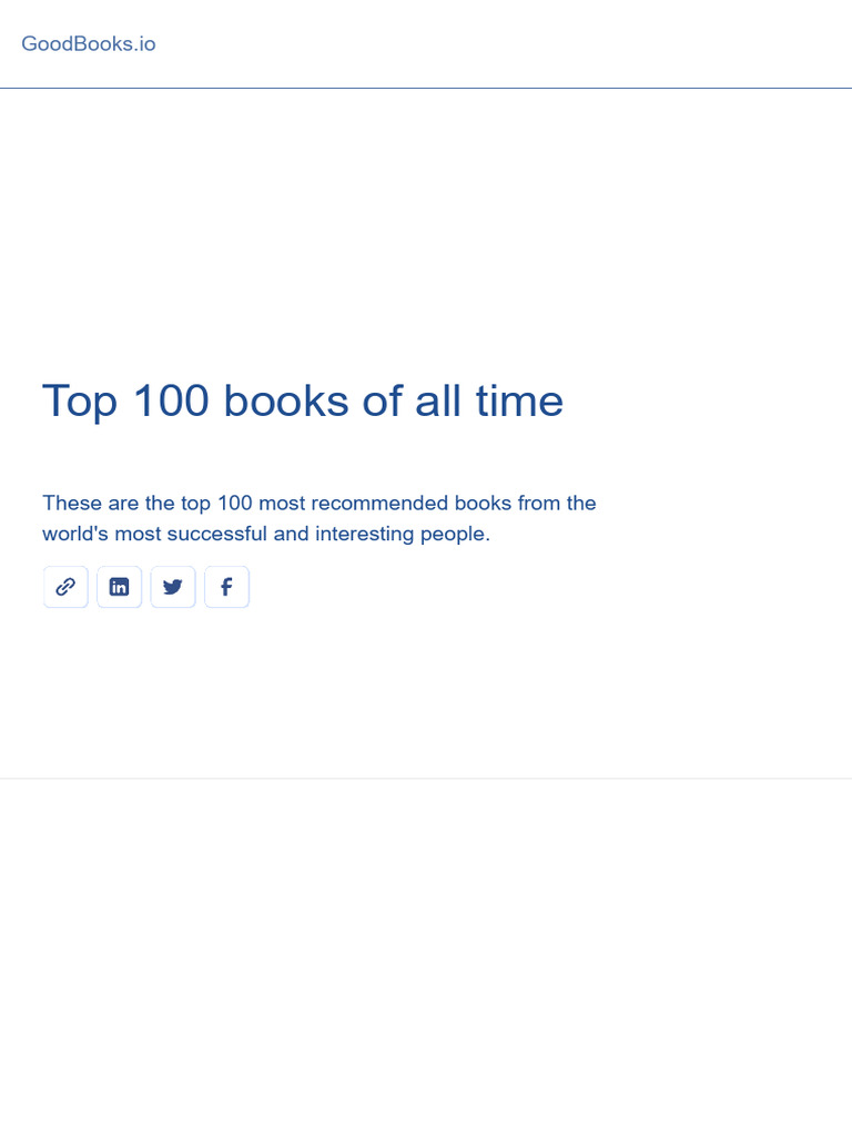 No.1 Most Recommended Books Good Books | PDF | Young Adult