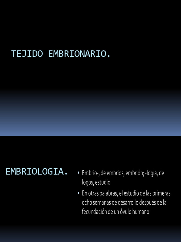 Tejido Embrionario | PDF