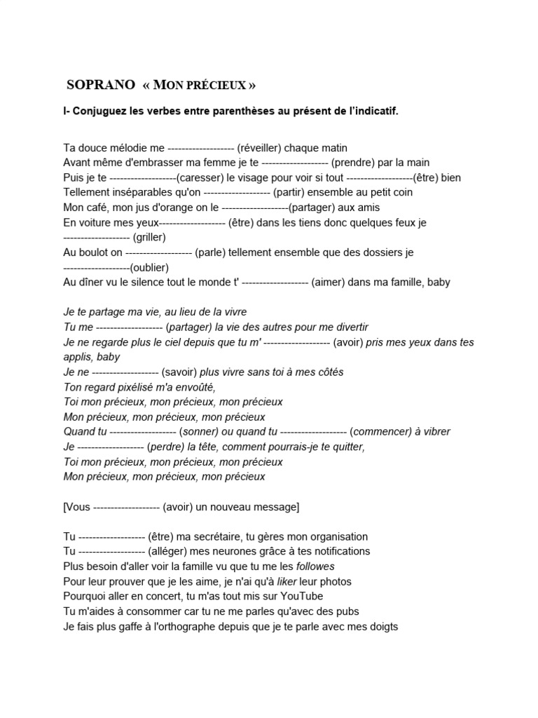 Soprano Mon Précieux | PDF