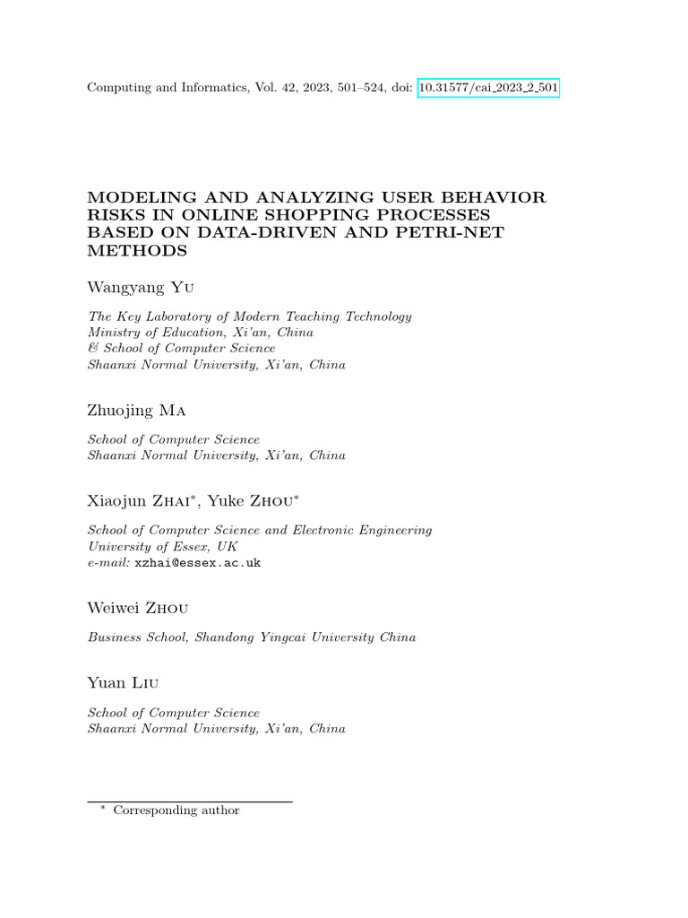 Modeling and Analyzing User Behavior Risks | PDF