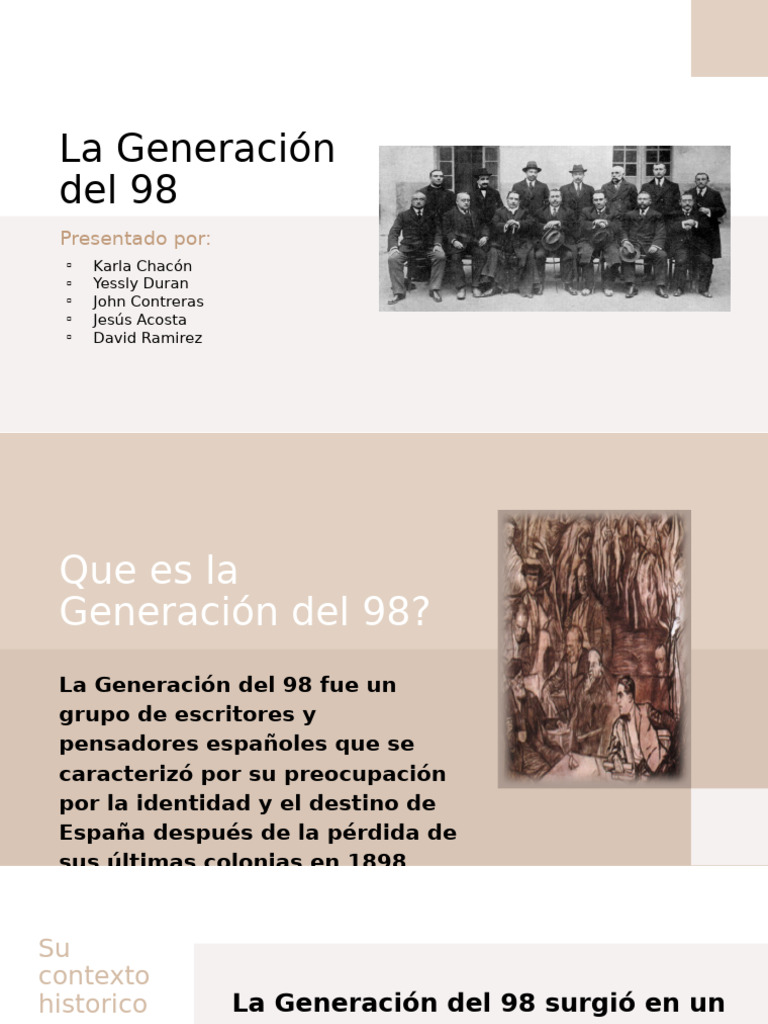 Generacion Del 98 - 1 | PDF