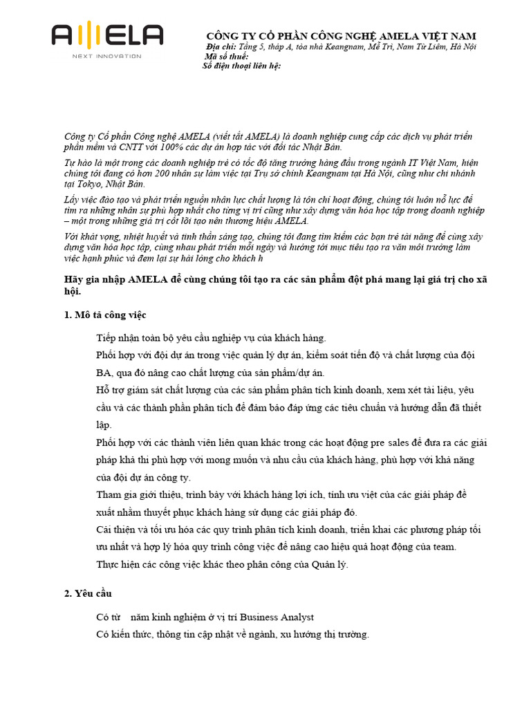 AMELA JD BA - Freelance | PDF