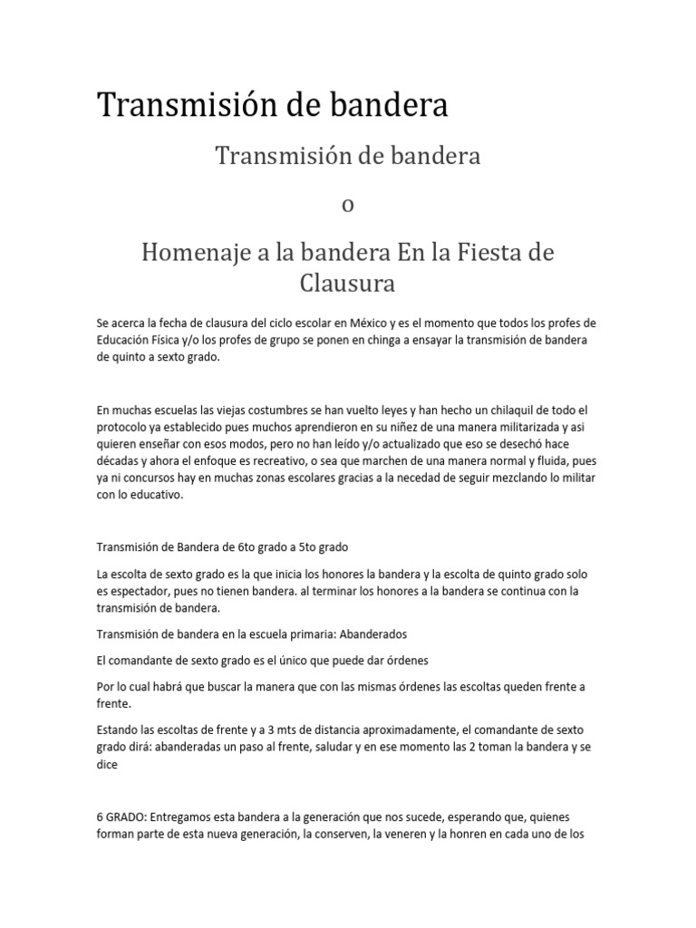 Transmisión de bandera | PDF