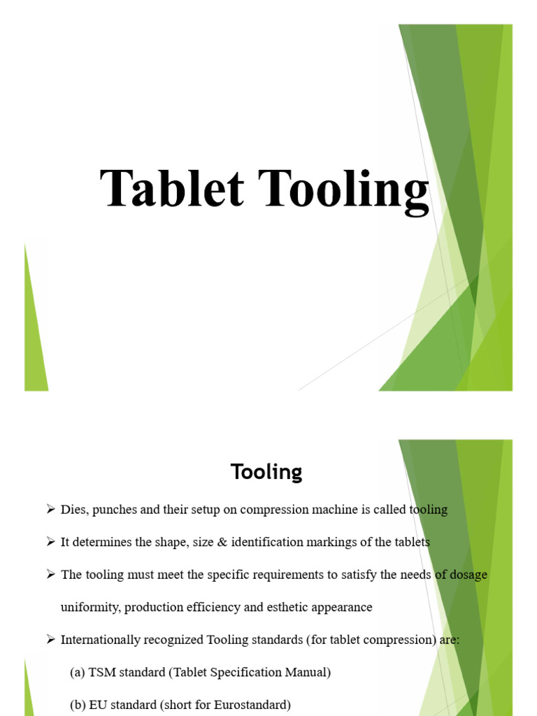Tablet tooling | PDF