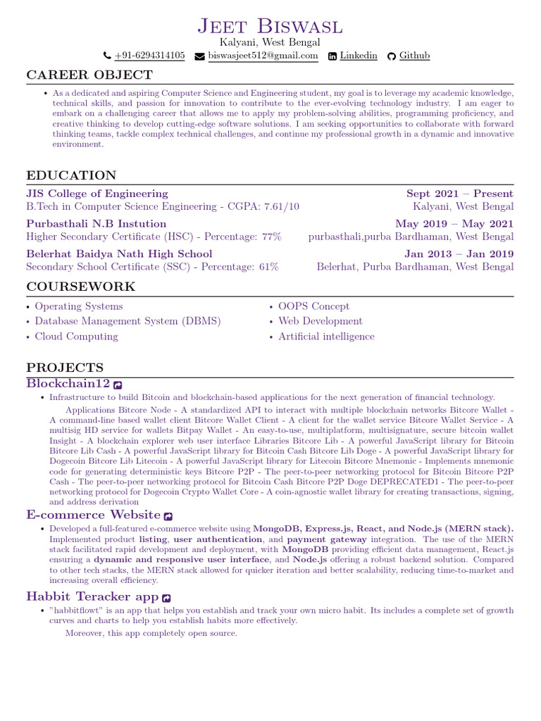 JEET-CV-Academic CV Template | PDF