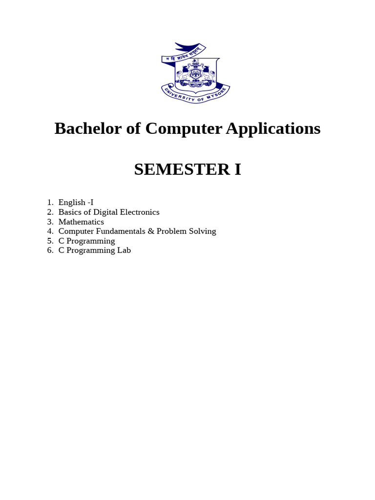 Bachelor of Computer Application | PDF | Internet Protocol Suite ...