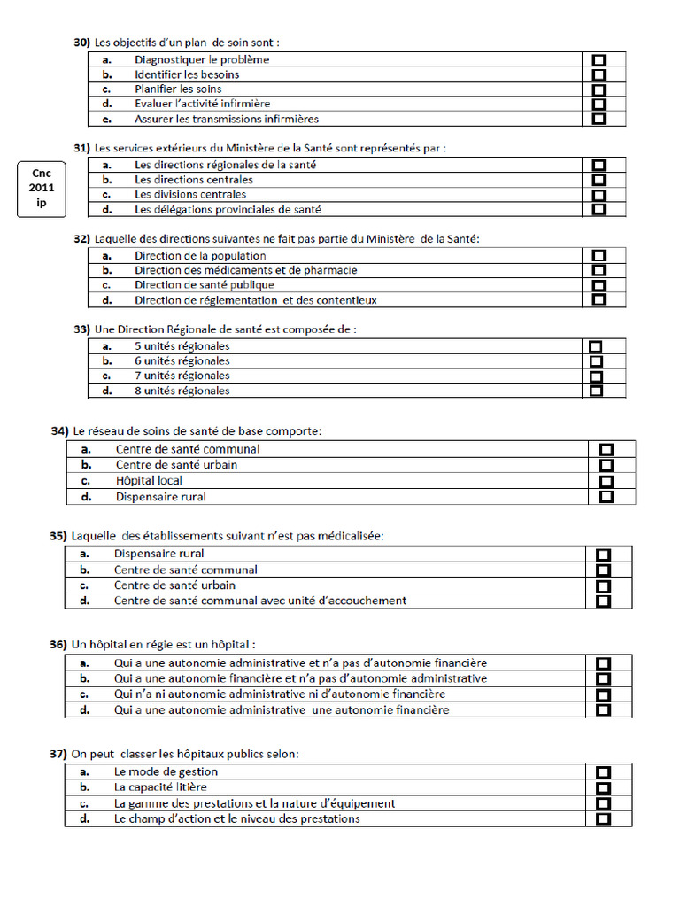 QCM Partie Commun | PDF