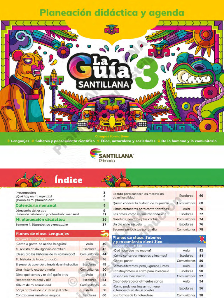3Â° PLAN SANTILLANA ESCENARIOS | PDF