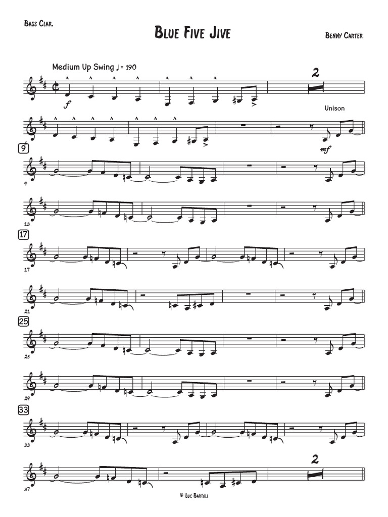 Blue Five Jive - Bass Clar. | PDF