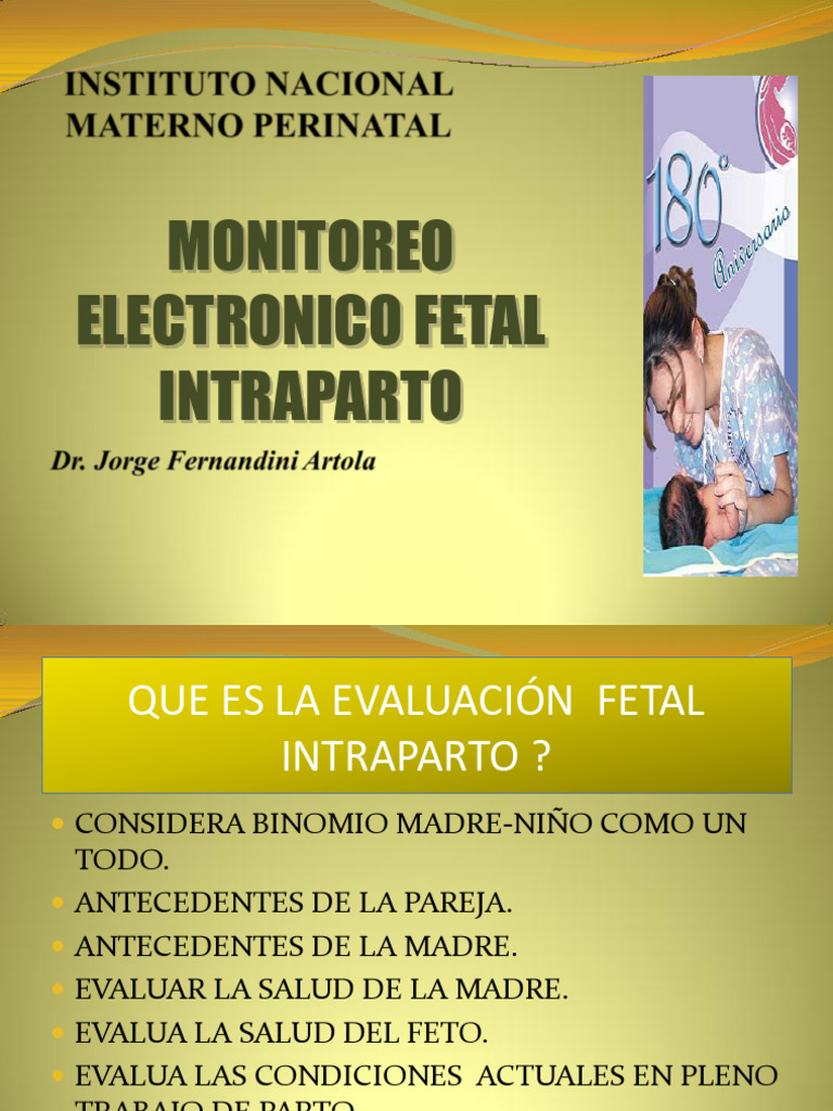 CLASE 3 DR FERNANDINI Monitoreo Fetal Intraparto | PDF