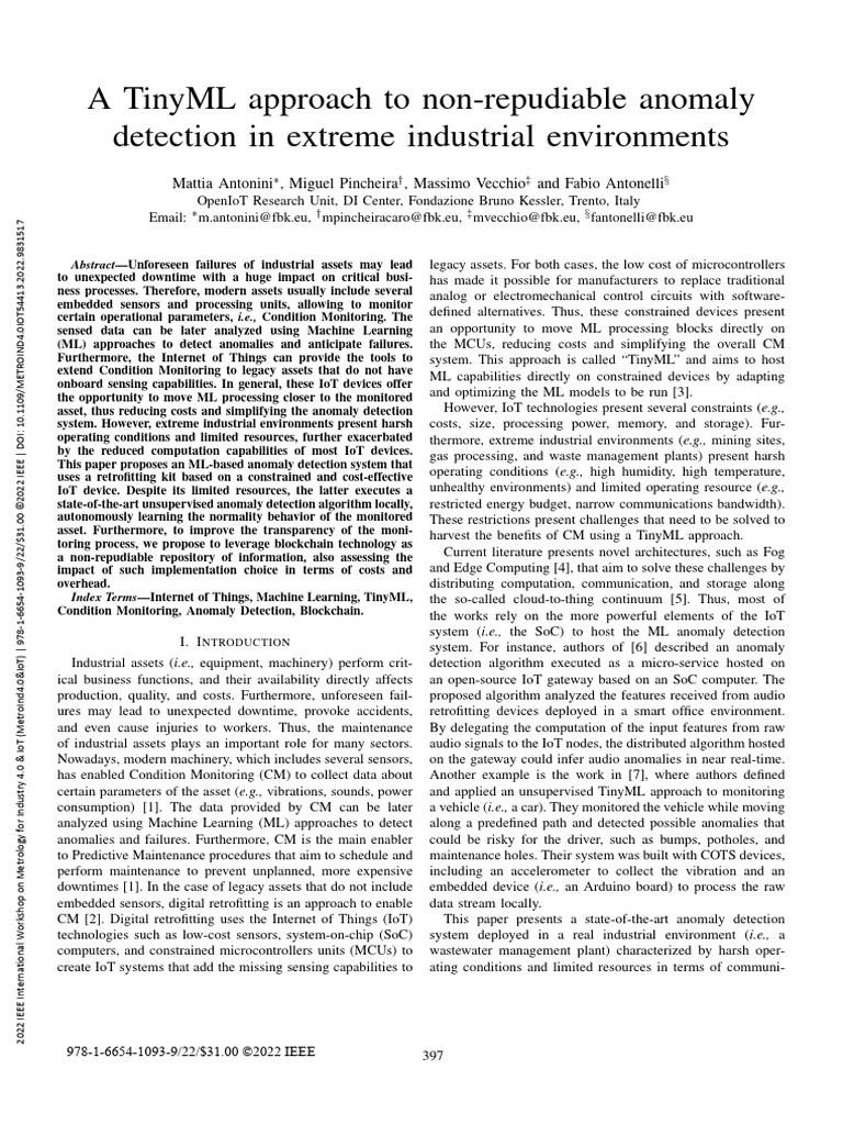 A Tinyml Approach To Non Repudiable Anomaly Detection In Extreme