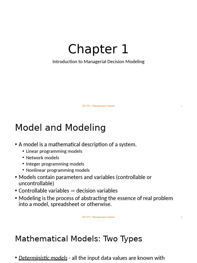 MDM Chapter 1 | PDF
