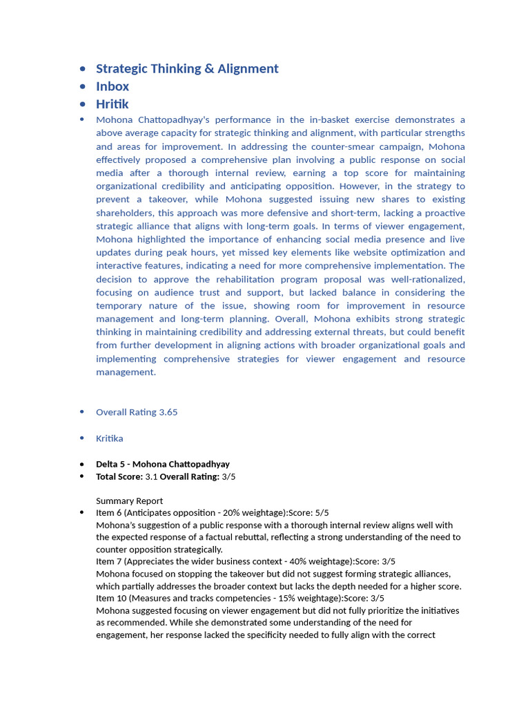 Strategic Thinking | PDF