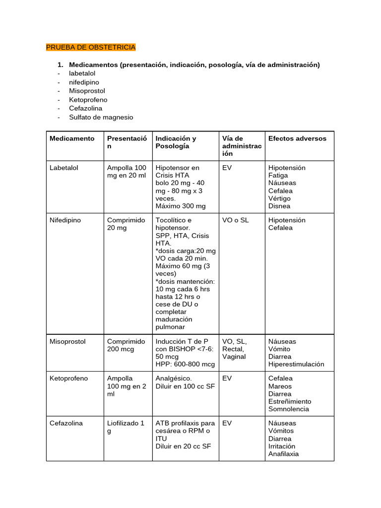 Prueba Ingreso A Internados | PDF