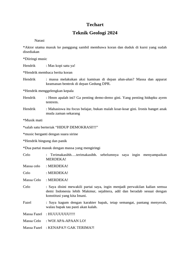 TechArt - Naskah Drama | PDF