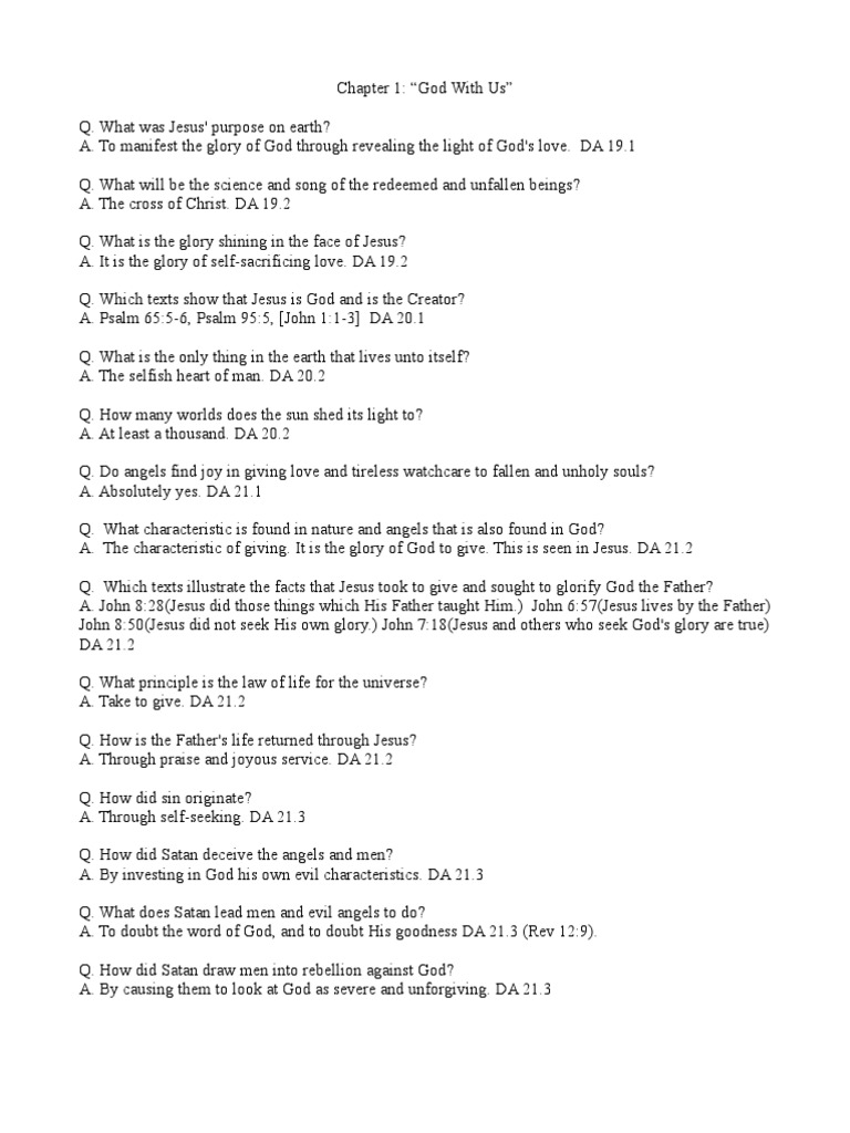 God With Us: Understanding Jesus' Purpose | PDF | Satan | Jesus