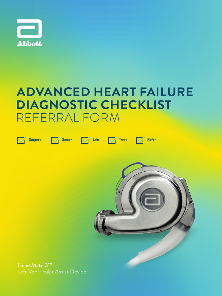 Advanced Heart Failure - Diagnostic Checklist Referral Form | PDF