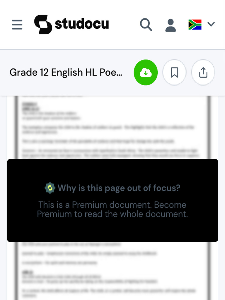 Grade 12 English HL Poetry TEXT WITH Notes - Revised 2024 - ENGLISH ...