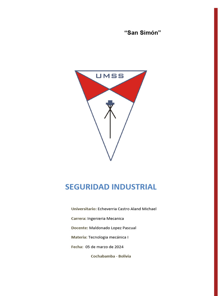 Echeverria Castro Aland Michael - SEGURIDAD INDUSTRIAL | PDF