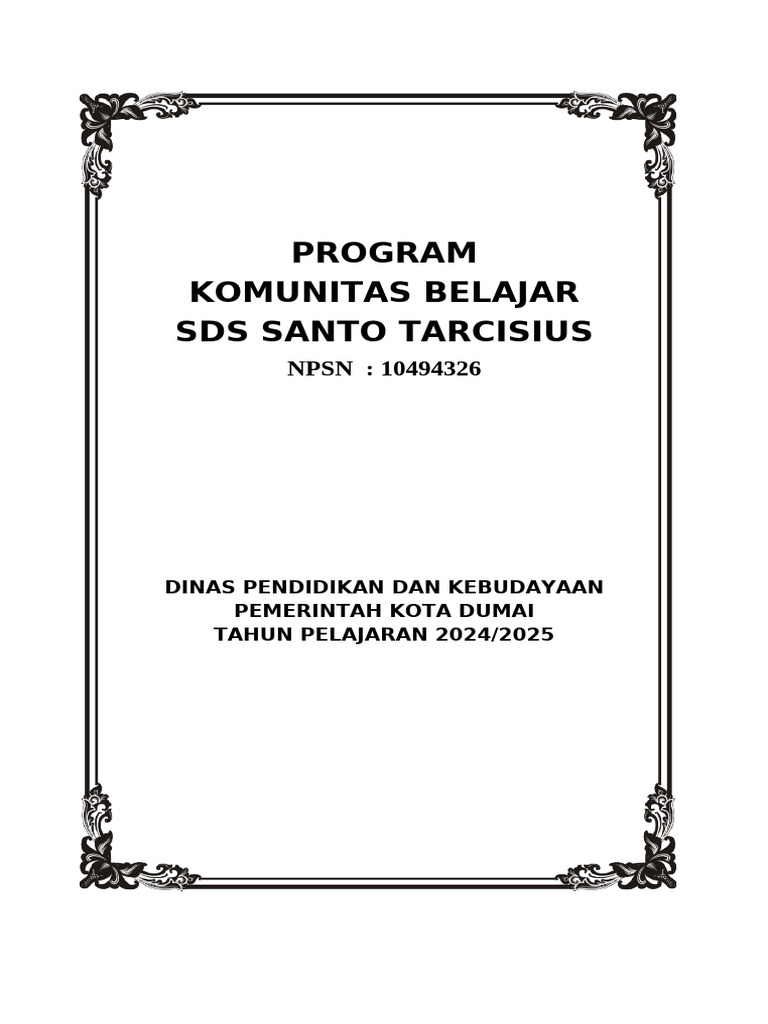 Program Kerja Kombel T.P 2024-2025 | PDF