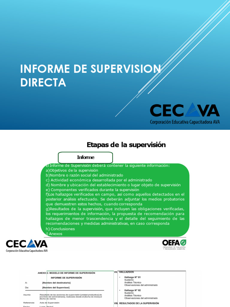 Tema3.3a - Supervisión Directa Informe | PDF