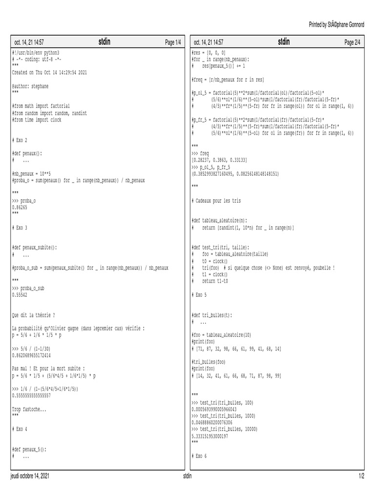 Squelette Tris | PDF